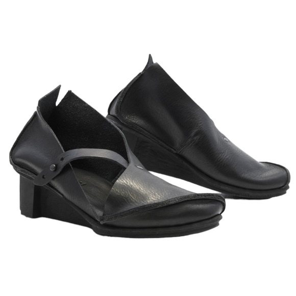 Trippen | Shoes | Trippen Gotan Brown Leather Cubist Wedge Shoes Eu 4 ...